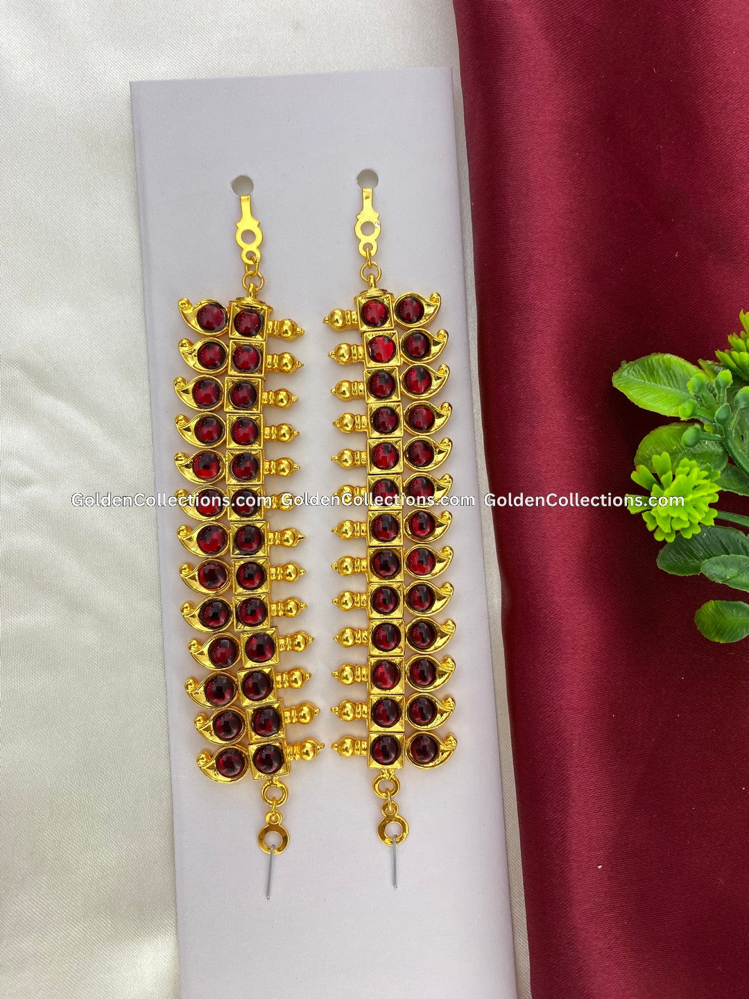Kempu Stones Chutti for Bharatanatyam - Traditional Jewelry BDM-015 ...